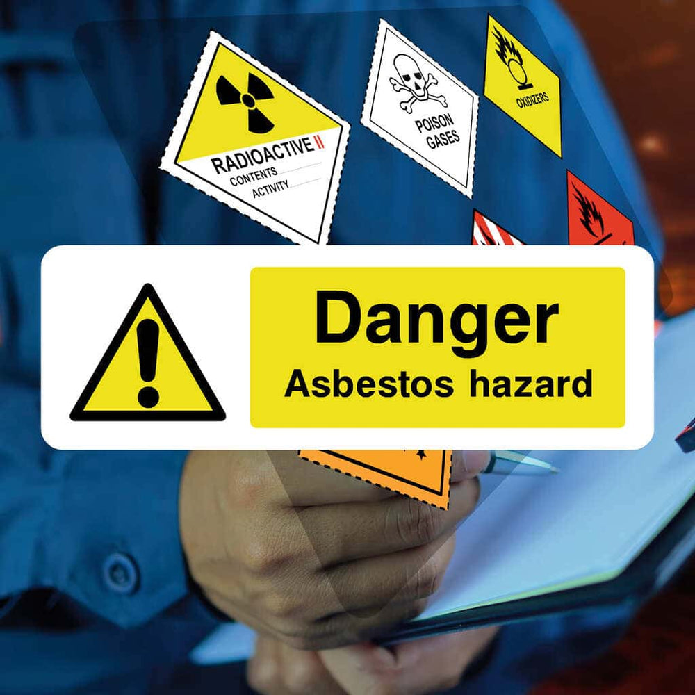 Asbestos Hazard Warning Sign Landscape | Safety Sign UK – The Safety ...