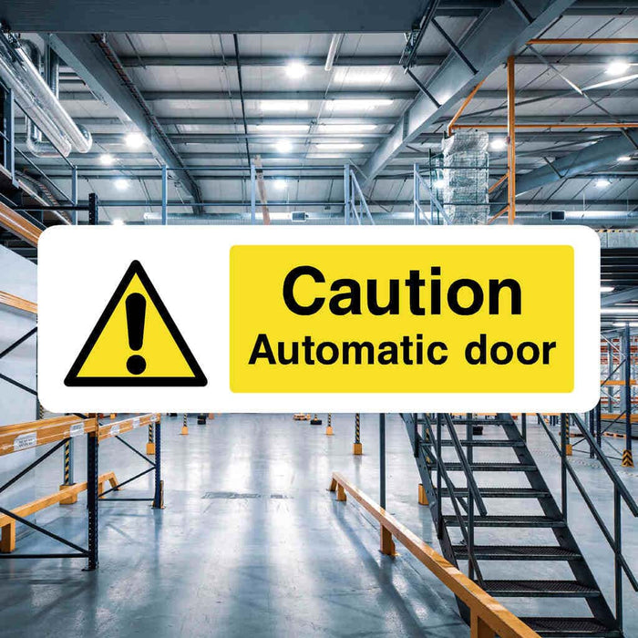 Automatic Door Safety Sign - Durable Hazard Warning Signage – The ...