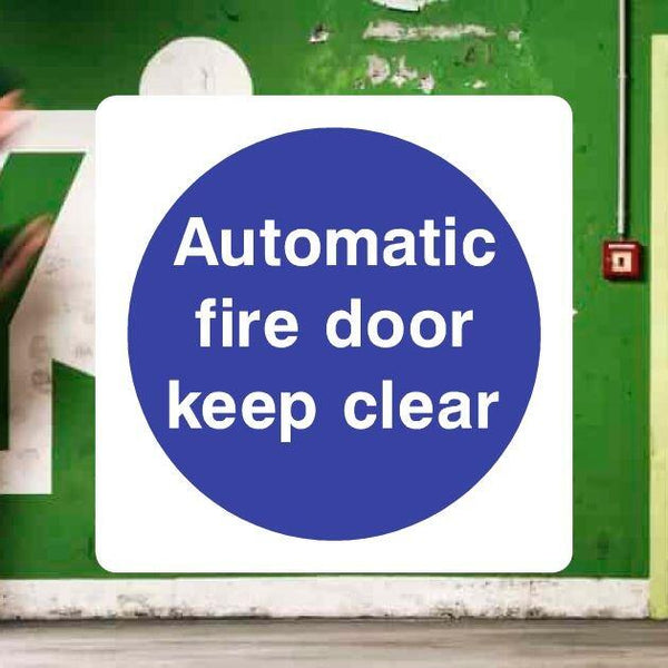 Automatic Fire Door Keep Clear Sign – Compliant & Durable – The Safety ...