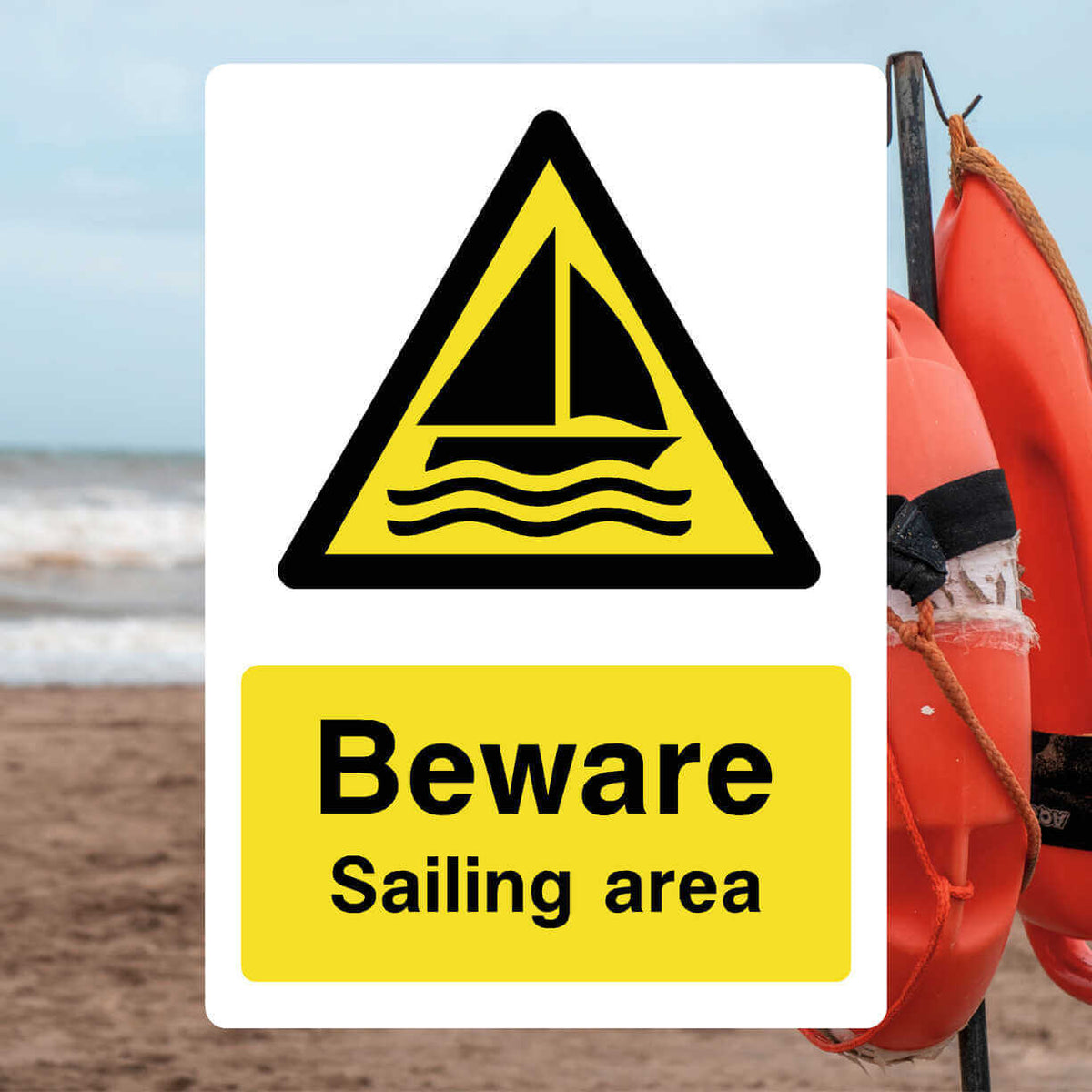 Beware Sailing Area Sign – Water Hazard Safety Sign – The Safety Sheep ...