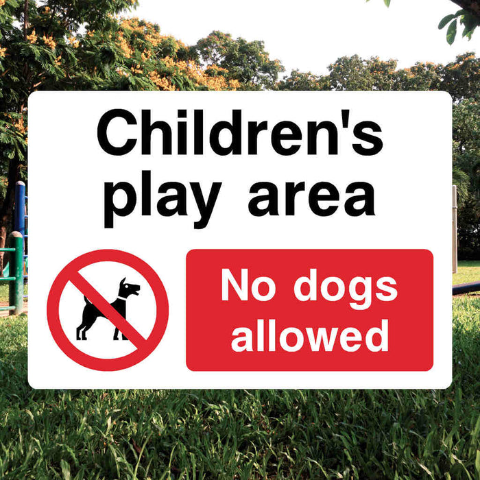 Children’s Play Area No Dogs Sign – Durable Playground Safety Sign ...