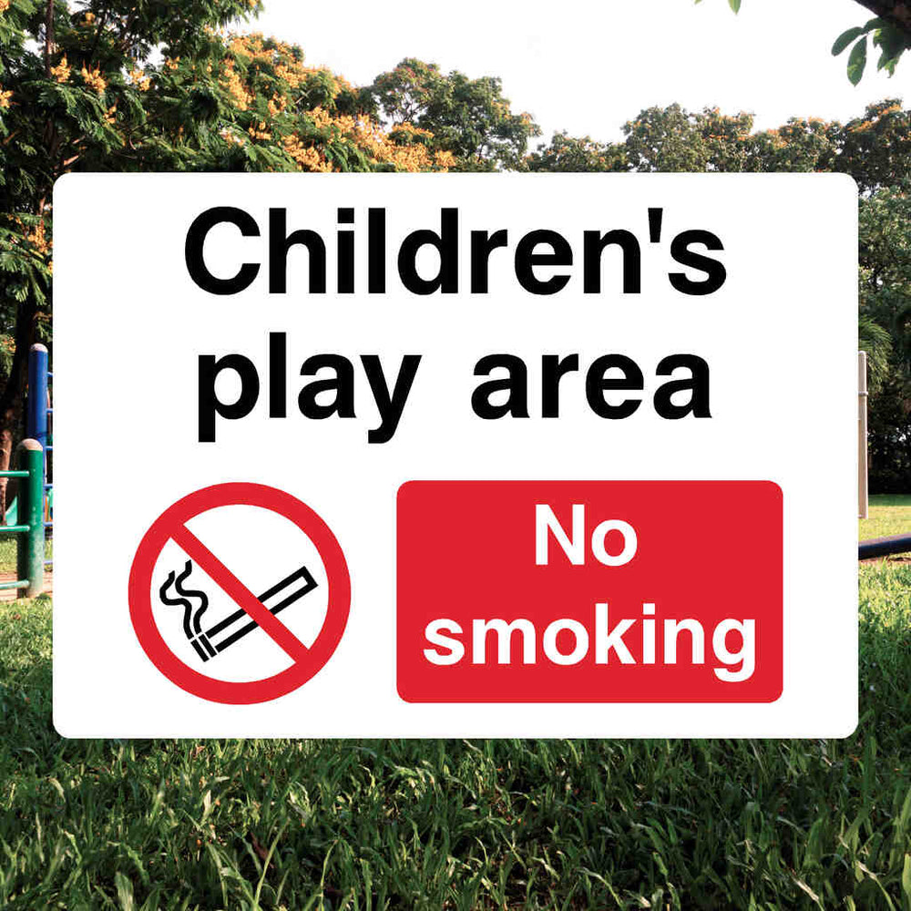 No Smoking Playground Sign - Smoke-Free Children's Play Area – The ...