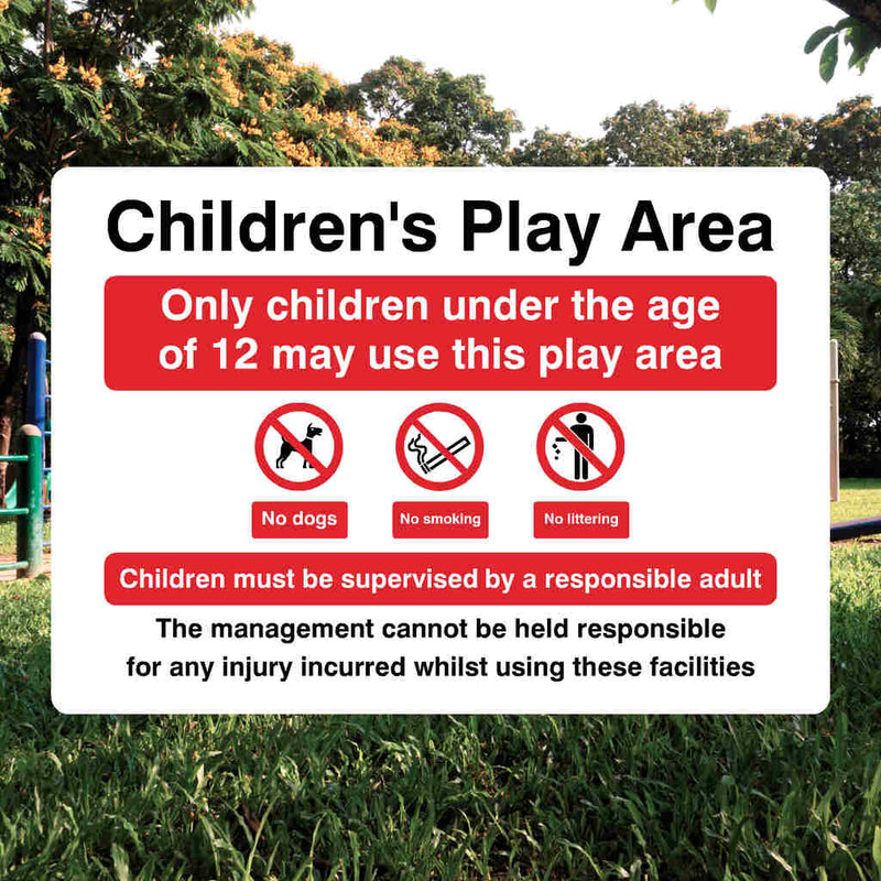Children's Play Area Sign | Playground Safety Sign UK – The Safety ...