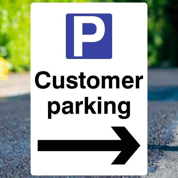 Customer Parking Right Arrow Sign | Safety Sheep – The Safety Sheep Store