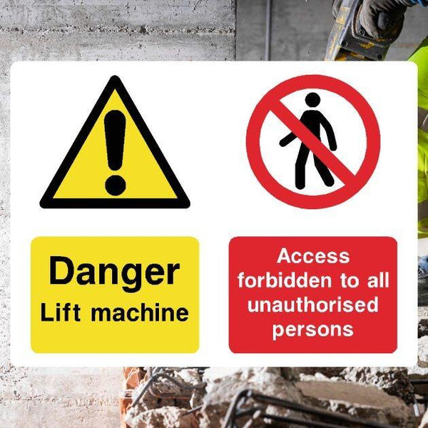 Danger Lift Access Forbidden Sign - HSE & ISO Compliant – The Safety ...