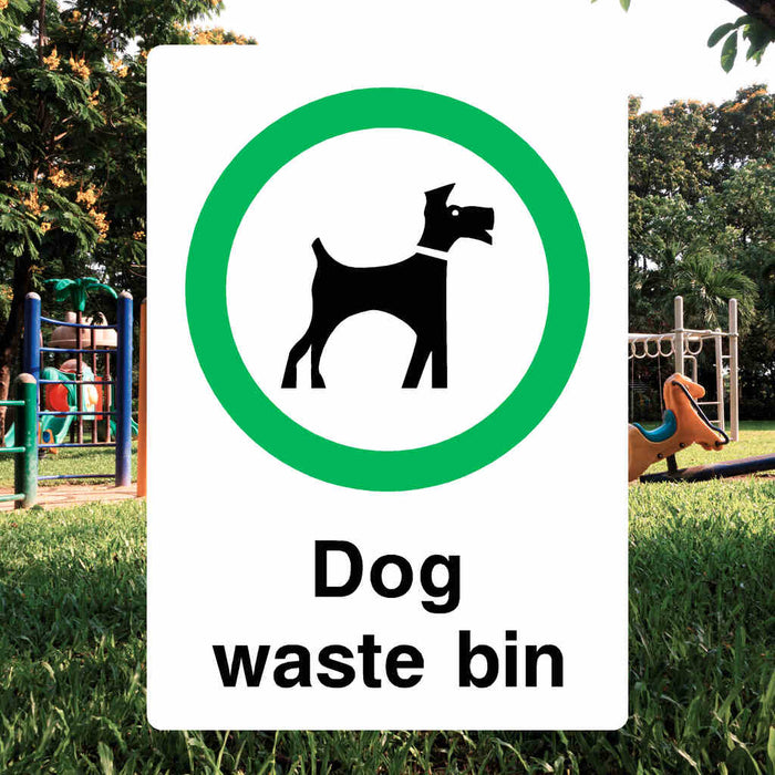 Dog Waste Bin Sign – Durable Outdoor Park Signs UK – The Safety Sheep Store