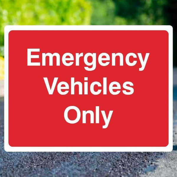 Emergency Vehicles Only Sign | UK Safety Parking Sign – The Safety ...