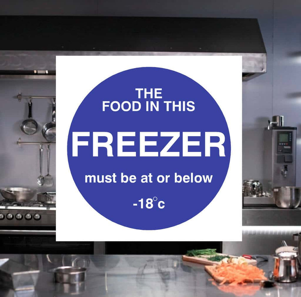 Freezer Temp Safety Sign – Food Hygiene – The Safety Sheep Store