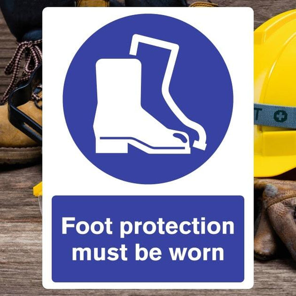Foot Protection Must Be Worn Sign | UK Safety Sign – The Safety Sheep Store