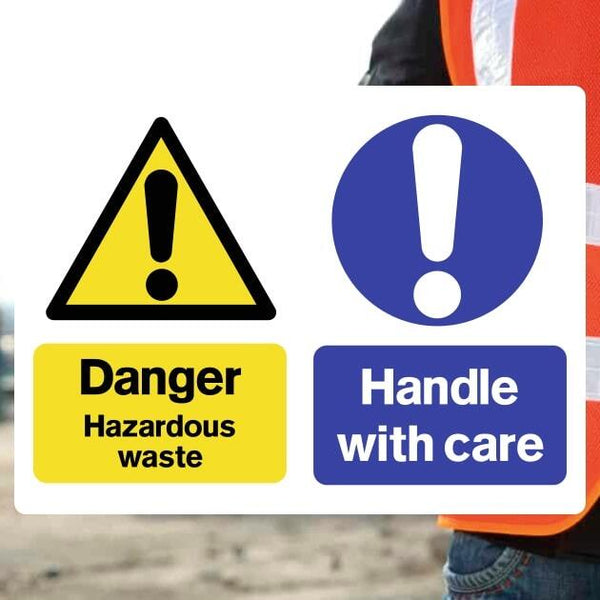 Hazardous Waste Danger Sign – Handle With Care – The Safety Sheep Store