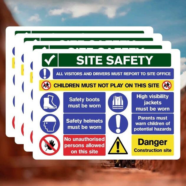 Site Safety Signs Multipack 50 Pack A3 - Durable & Compliant – The ...