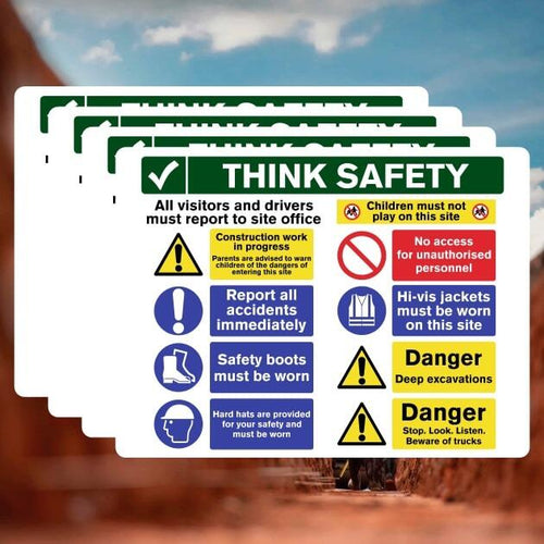 Multipack Site Safety Signs 50 Pack | Durable A3 Signs – The Safety ...