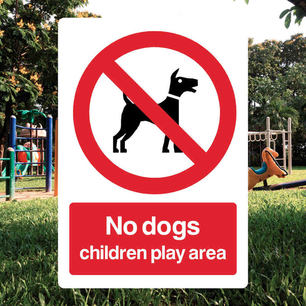 No Dogs Play Area Sign – Safety Sign for Children’s Parks – The Safety ...