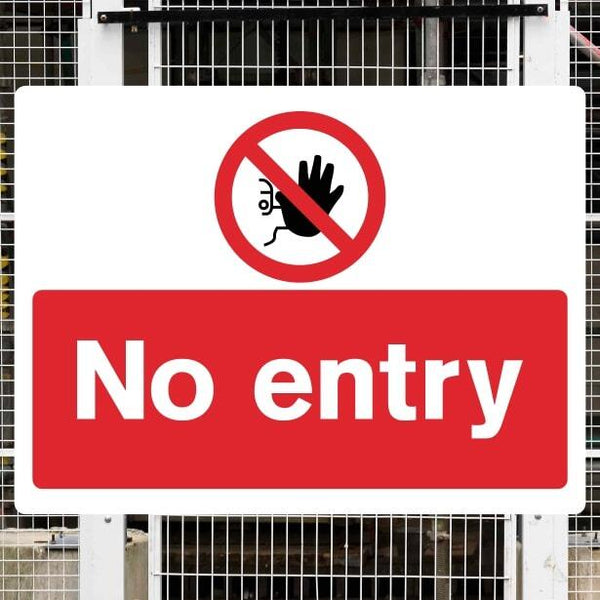 No Entry Safety Sign - Compliant Access Control Sign – The Safety Sheep ...