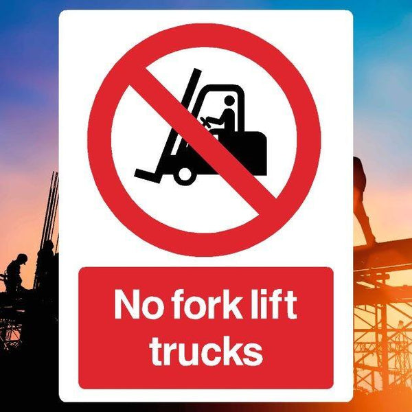 No Fork Lift Trucks Sign – Clear Safety Signage UK – The Safety Sheep Store