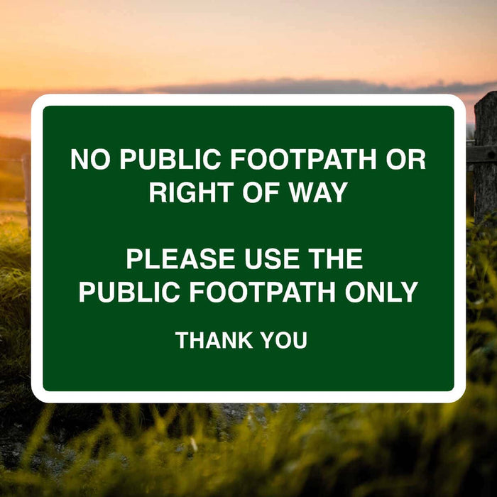 No Public Footpath Sign – Farm & Countryside Safety – The Safety Sheep ...