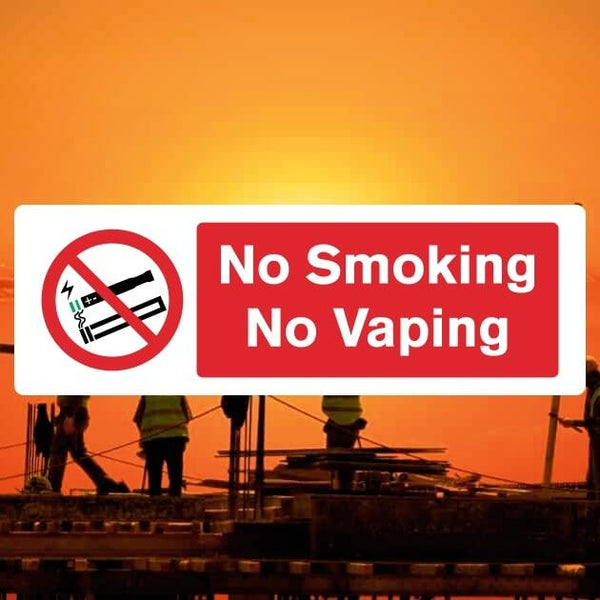 No Smoking Vaping Hazard Sign - UK Safety Compliant – The Safety Sheep ...