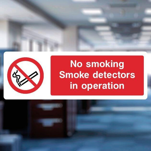 No Smoking Smoke Detector Sign – Safety Compliance UK – The Safety ...