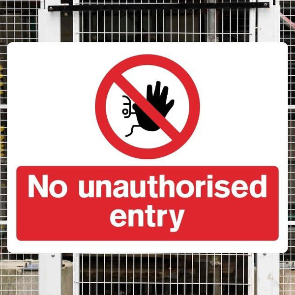 No Unauthorised Entry Sign - The Safety Sheep Store