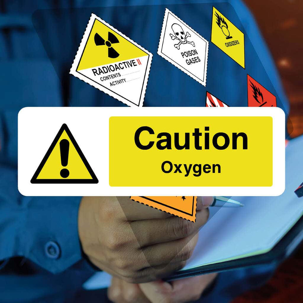 Caution Oxygen Safety Sign | Made in Britain – Fast Shipping – The ...