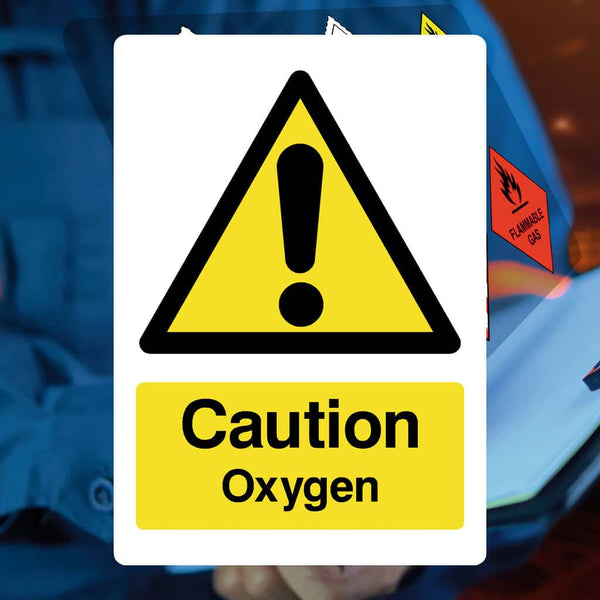 Caution Oxygen Safety Sign - Made in Britain | Fast Shipping – The ...