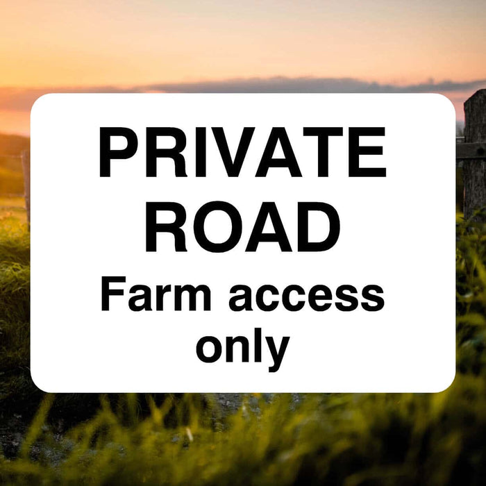 Private Road Farm Sign – Farm & Countryside Sign – The Safety Sheep Store