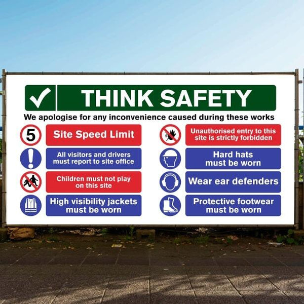 5 mph Speed Limit Site Safety Banner | HSE Compliant – The Safety Sheep ...