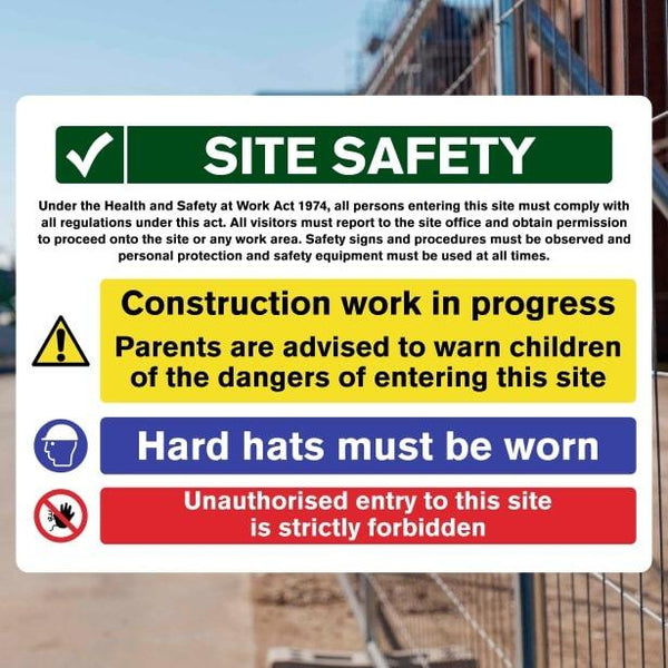 Site Safety No‑Entry Sign – Multi‑Message Safety Sign – The Safety ...