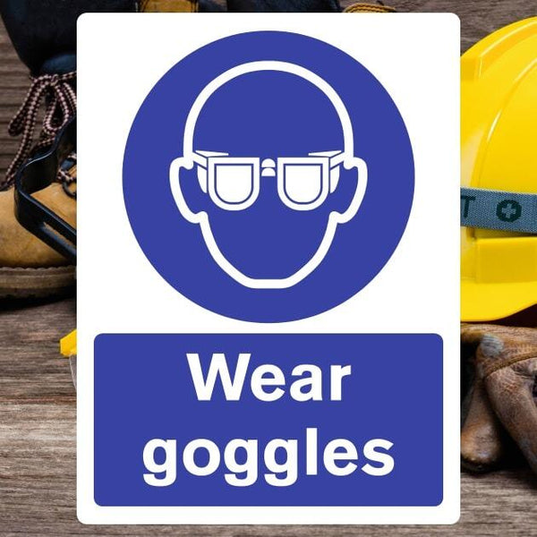 Wear Goggles PPE Sign | Safety Signage UK – The Safety Sheep Store
